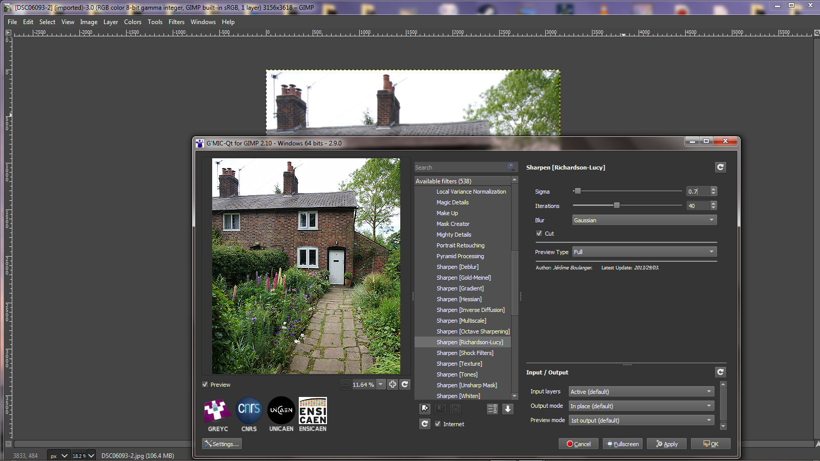 Deconvolution Sharpening - Professor Morison's Astronomy Digest