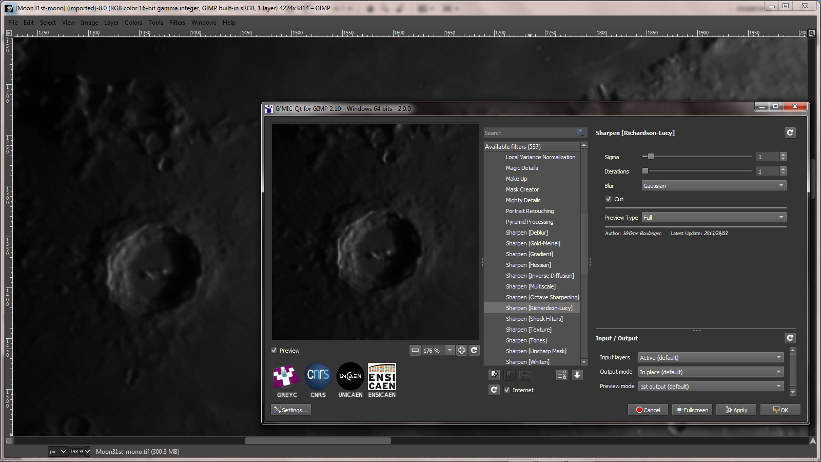 Using Deconvolution Sharpening on Lunar images captured with a Canon ...
