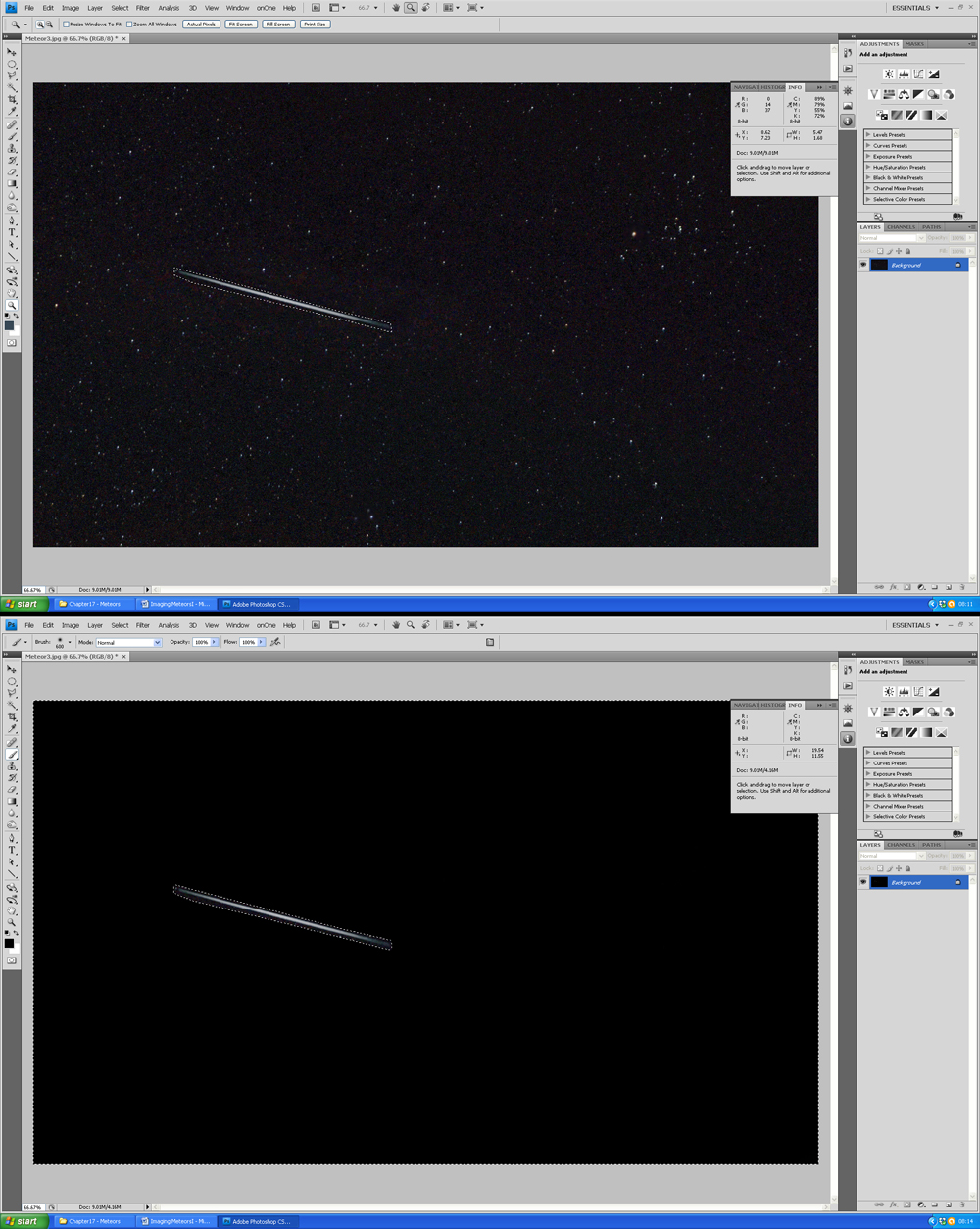 Imaging Meteors (1) : the Classic Method - Professor Morison's ...